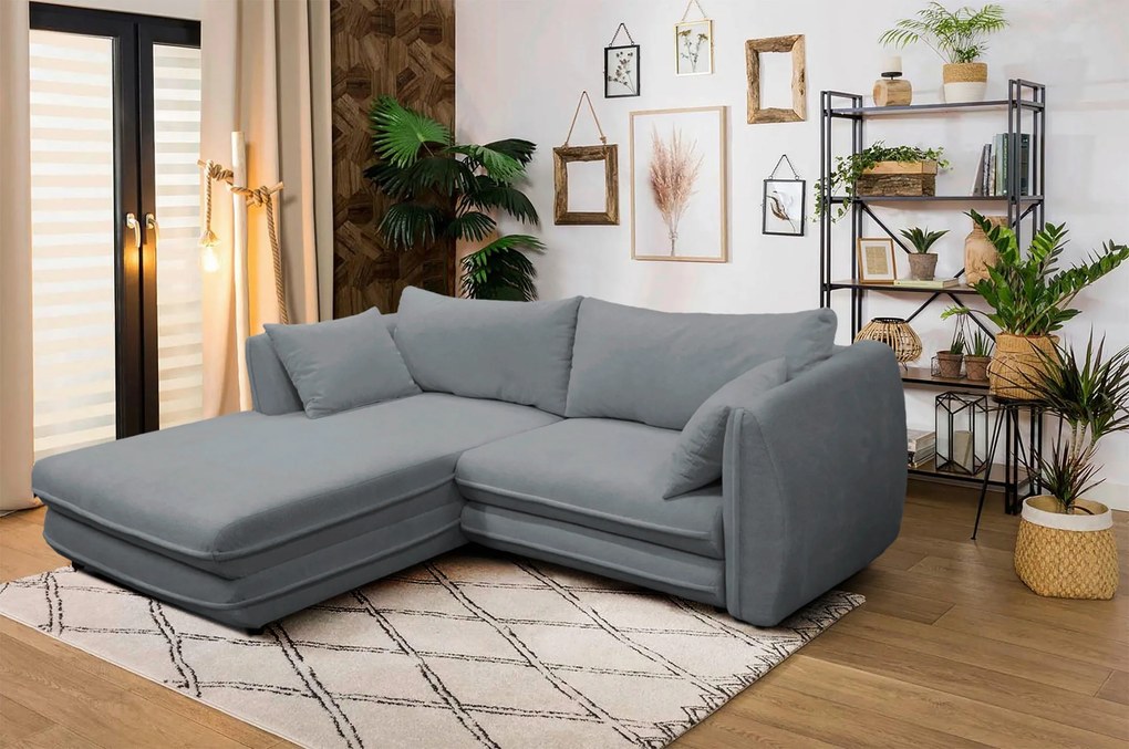 XXXLutz ROHOVÁ SEDAČKA, textil, šedá MID.YOU - Sedací soupravy - 001574005804