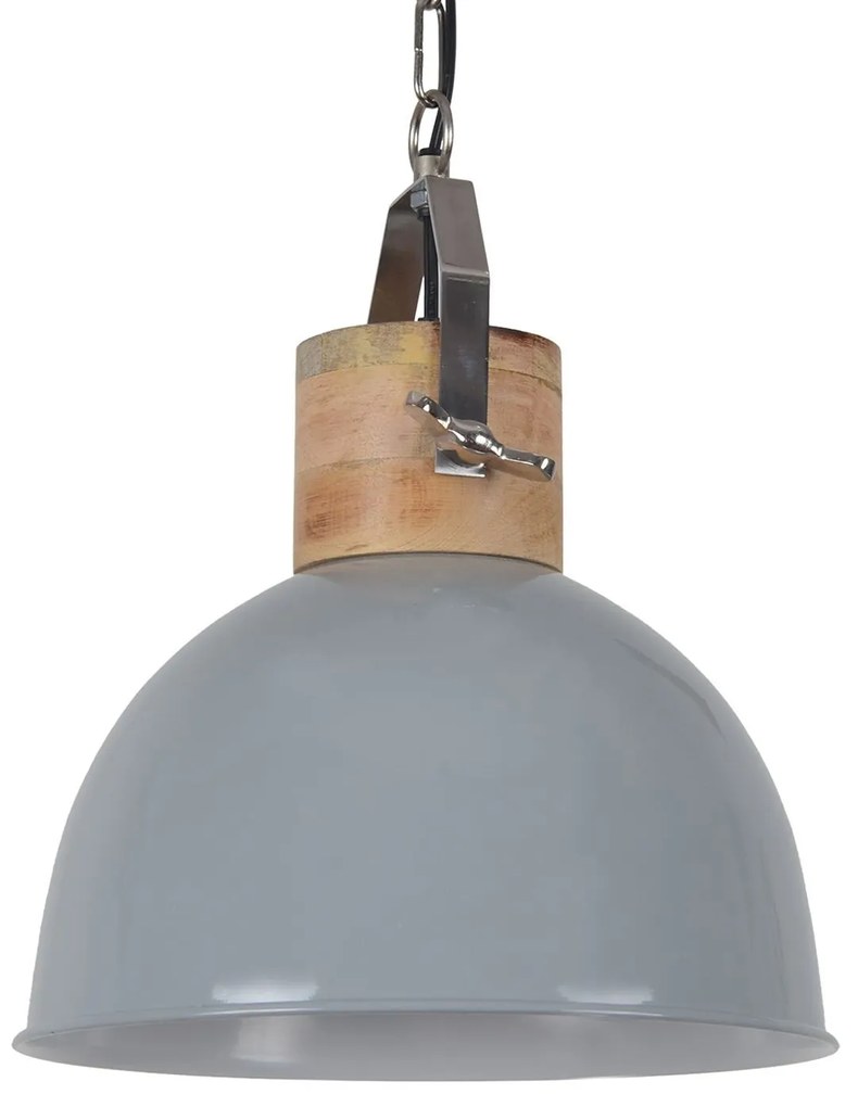 Šedé závěsné kovové retro světlo Fabriano Shiny grey - Ø 40*51 cm