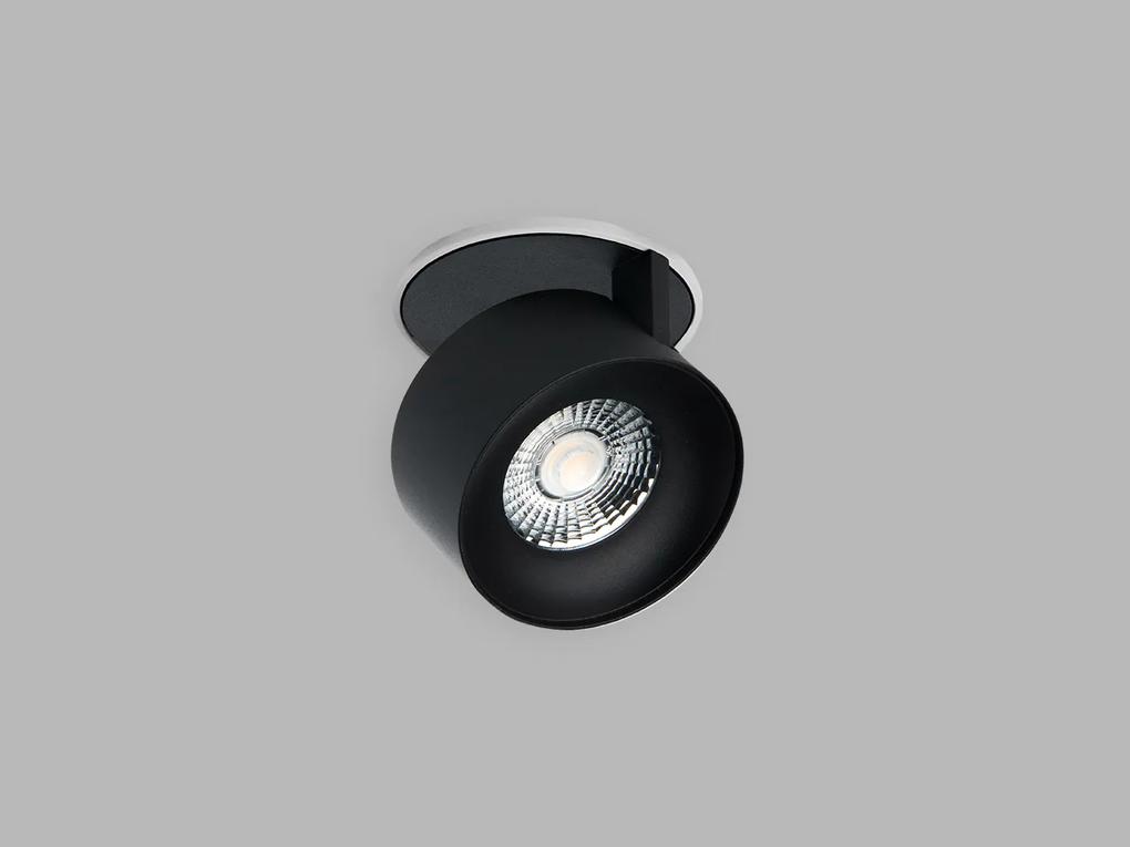 Led2 Zapuštěné LED svítidlo KLIP, ø 77 mm, 2700K Barva stínidla: černá, Stmívání: RF control, Barva podstavce: bílá