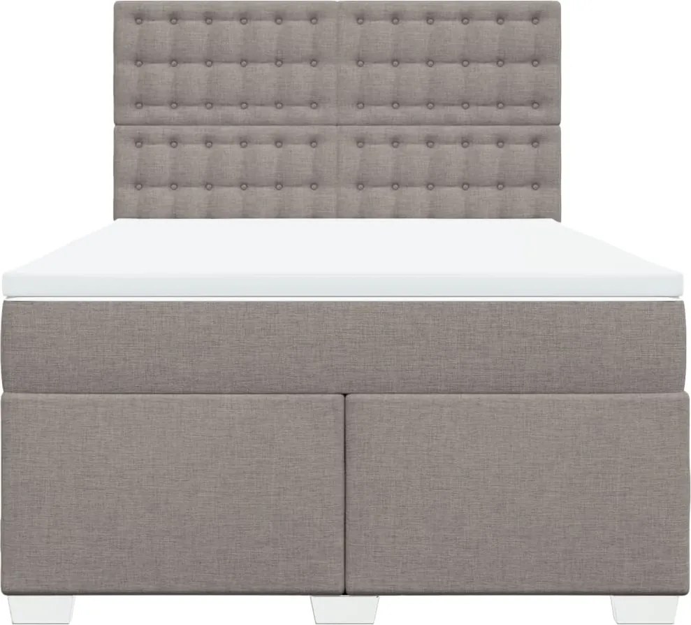 Box spring postel s matrací taupe 140x200 cm textil 3290529
