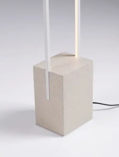 Moderní stojací lampa Lithos Bílá