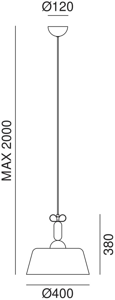 Il Fanale Závěsné svítidlo Bon Ton, N3, ø400mm Barva: Hnědá, Barva komponentu: Mosaz