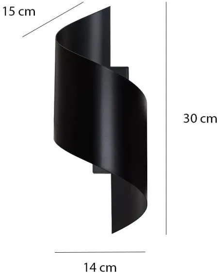 Nástěnné svítidlo SPINER 1xG9/8W/230V černá
