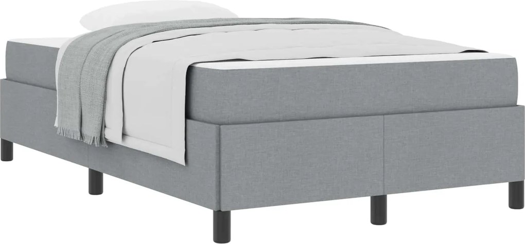 Postel s boxspringem Světle šedá 120 x 190 cm textil 3398843