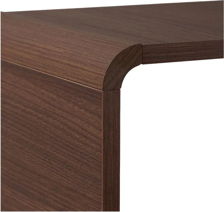 Knihovna v dekoru ořechu v tmavě přírodní barvě 78x153x34 cm Senza – Nordure