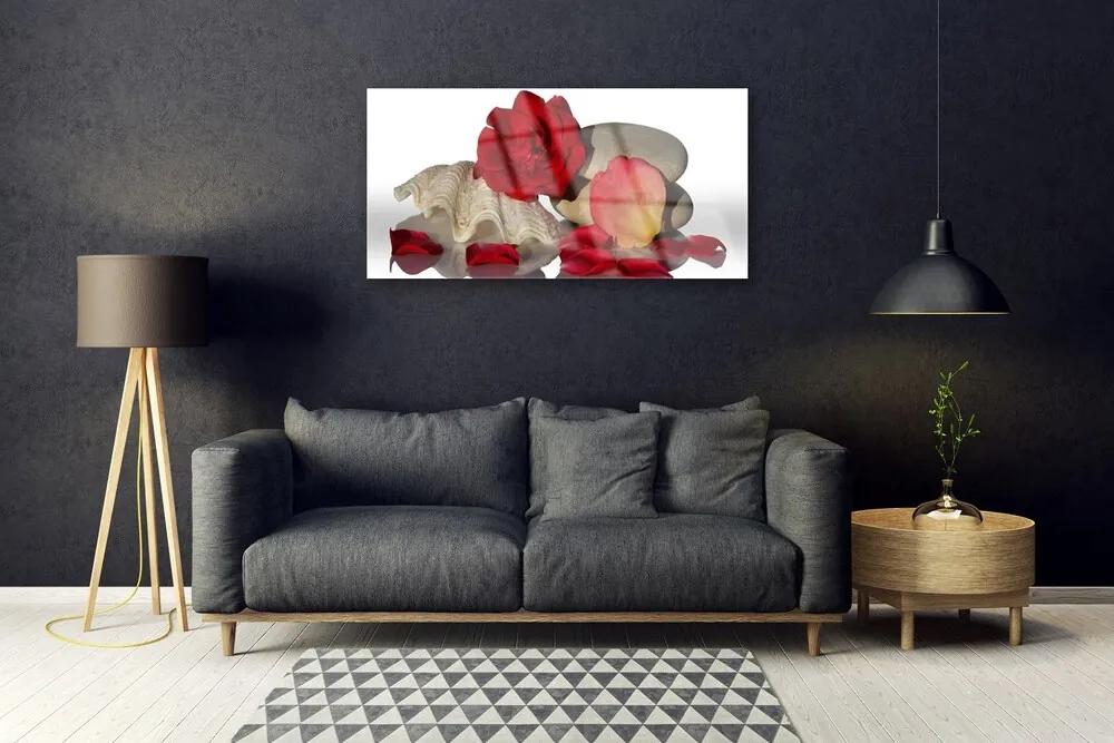 Plexisklo-obraz Růže Plátky Mrtvá Příroda 100x50 cm