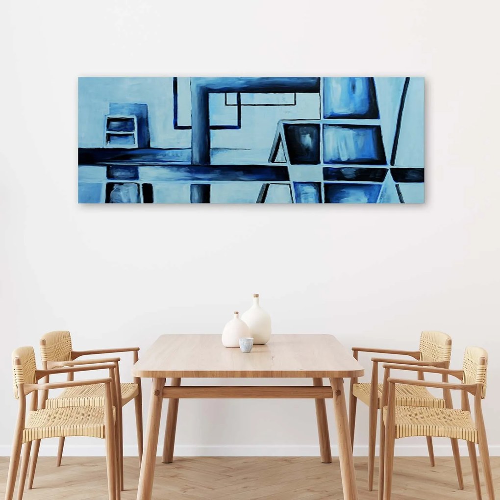 Gario Obraz na plátně Hrajeme si s modrou Rozměry: 90 x 30 cm