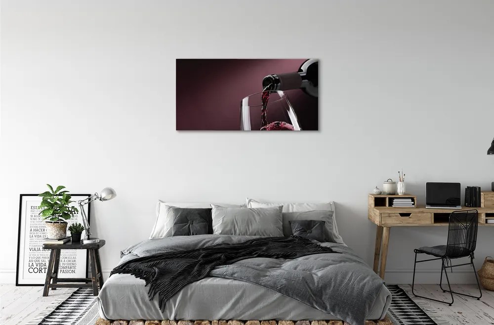 Obrazy na plátně Maroon bílé víno 100x50 cm