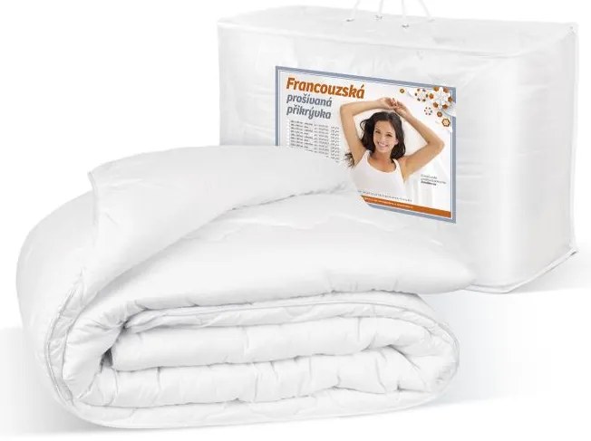 Bellatex Přikrývka francouzská 200g/m2 letní přikrývka 240x220 cm Bílá