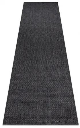 Dywany Luszczow Kusový koberec, běhoun TIMO 6272 SISAL venkovní černý Rozměr koberce: 70 x 300 cm