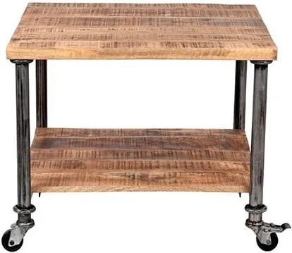 Odkládací stolek s deskou z mangového dřeva LABEL51 Flex, šířka 60 cm