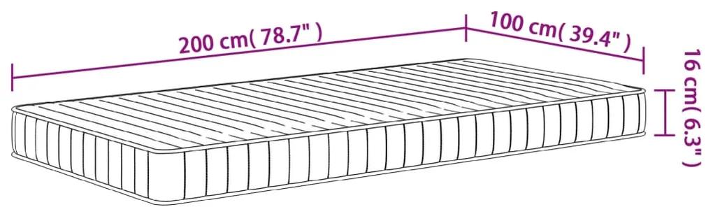 Pěnová matrace středně měkká 100 x 200 cm - Default Title
