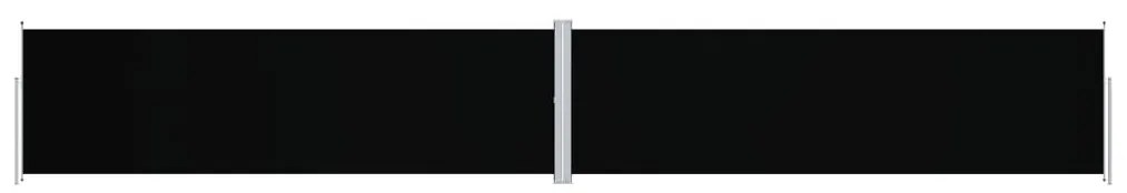 Zatahovací boční markýza černá 180 x 1 200 cm 318072