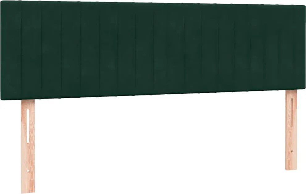 Box spring postel s matrací tmavě zelená 160x220 cm samet 3318330