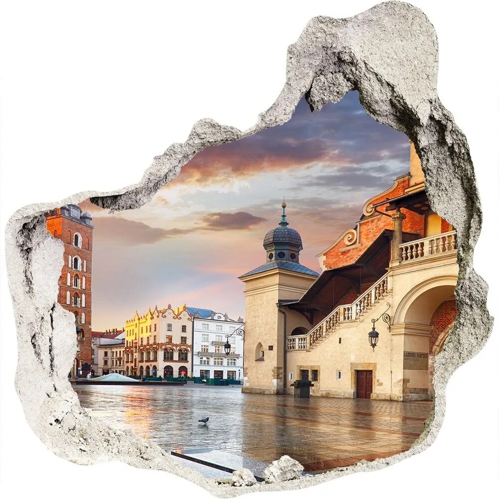 Wallmuralia Fototapeta díra na zeď 3D Krakov Polsko 75x75 cm