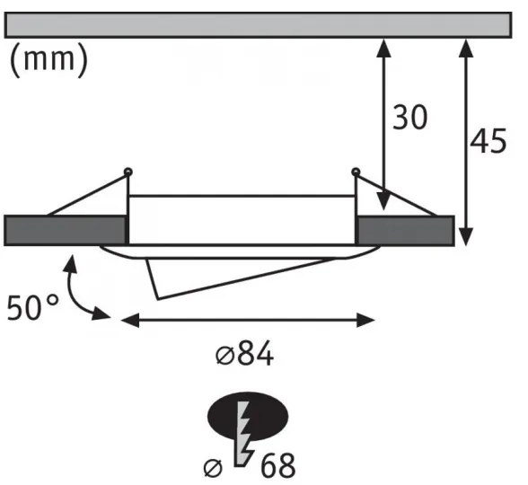 Paulmann 93871 - LED/6W IP23 Stmívatelné koup podhledové svítidlo COIN 230V