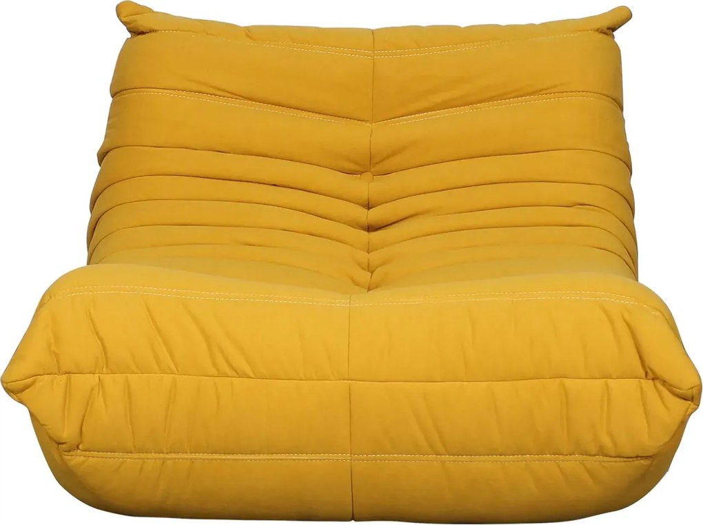 Designové křeslo Nua samet hořčicové
