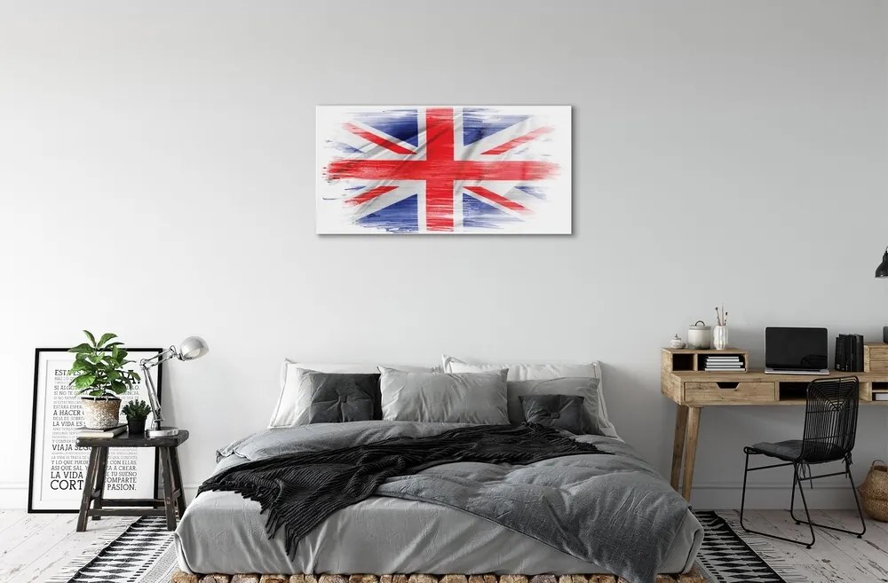 Obraz na skle Vlajka Velké Británie 140x70 cm