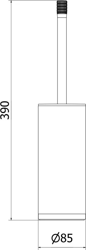 Mexen Triv, nástěnný WC kartáč, černá matná/černá chrom, 70A33073-73B