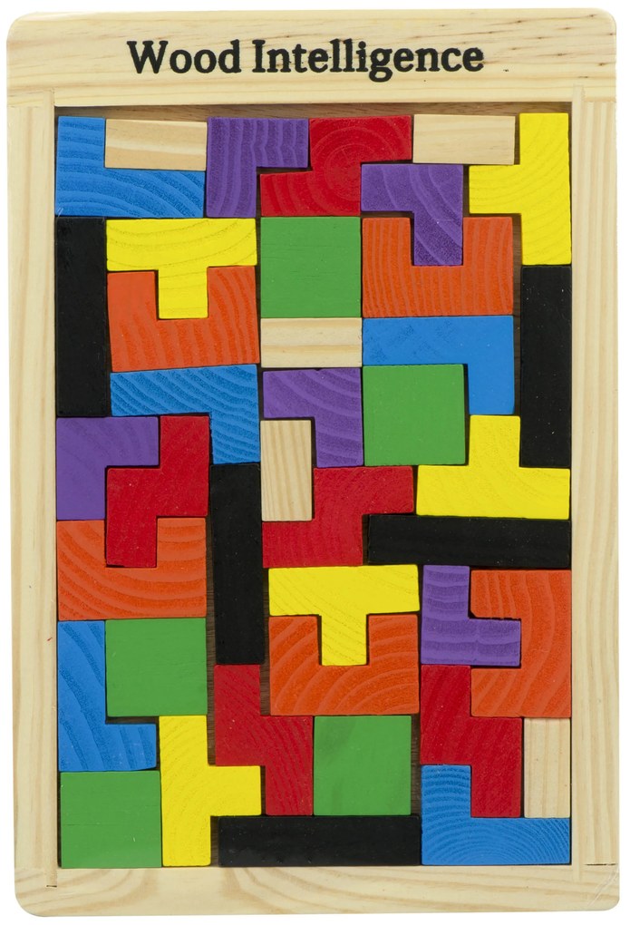 KIK Dřevěné skládací kostky Tetris, KX7620