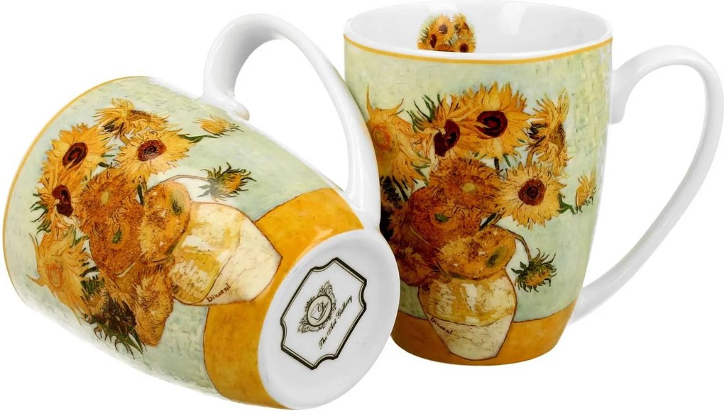 Porcelánový hrnek Van Gogh Sunflowers 350 ml sada 2ks