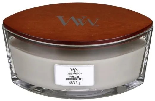 WoodWick Svíčka loď Fireside, 453 g