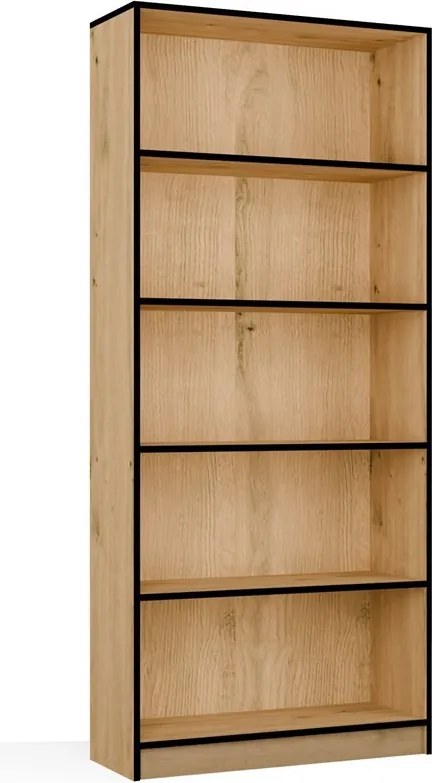 Knihovna R80 80 cm dub Artisan/černá