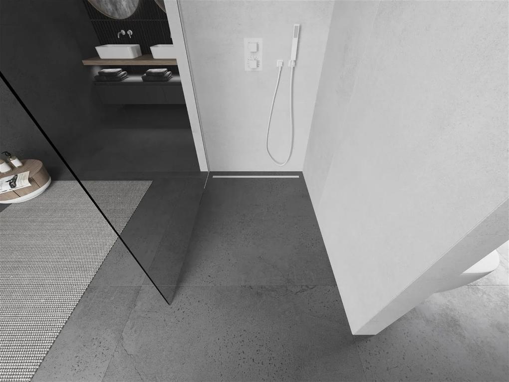 Mexen Kioto, Walk-In sprchová zástěna 90 x 200 cm, 8mm čiré sklo, bílý profil, 800-090-101-20-00