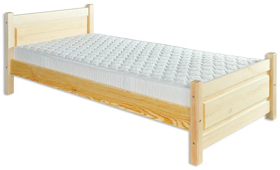 Drewmax Borovicová postel LK129 80 x 200 cm - ořech