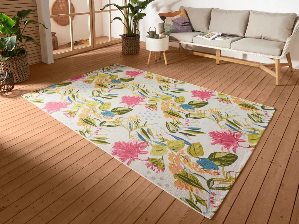 Hanse Home Collection koberce Kusový koberec Flair 105613 Flowers and Leaves Multicolored – na ven i na doma - 120x180 cm