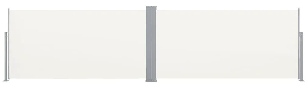 vidaXL Zatahovací postranní markýza / zástěna, 160x600 cm, krémová