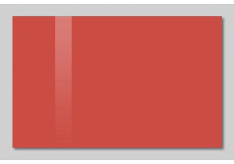 Červená korálová skleněná magnetická tabule nalepovací na zeď Smatab® - 48 × 48 cm