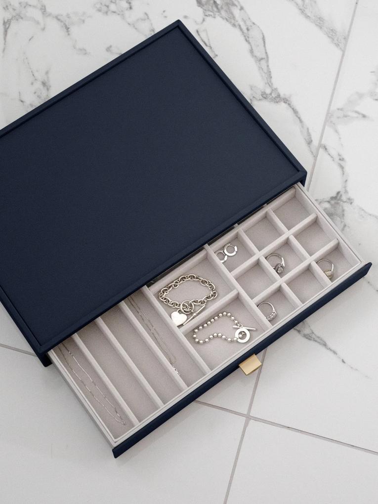 Krabička na šperky Stackers s 19 přihrádkami se zásuvkou supersize větle béžová