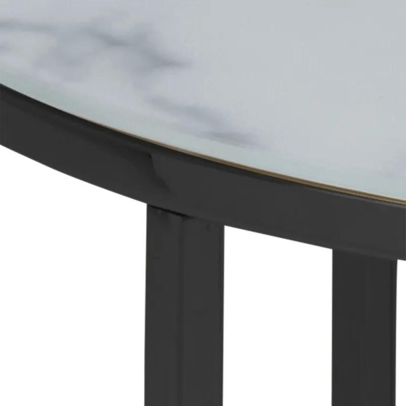 Konferenční kulatý stolek Alisma bílý/černá