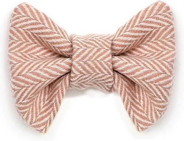 Tvídový motýlek pro psy Pink Herringbone Tweedmill