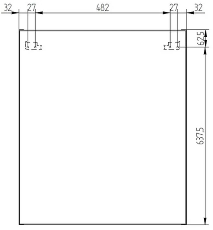 Mereo, Mereo Koupelnová zrcadlová skříňka 60 cm, galerka, 2 x dvířka, Multidecor, Ořech Pacifik přírodní, MER-CN798G62OPP2