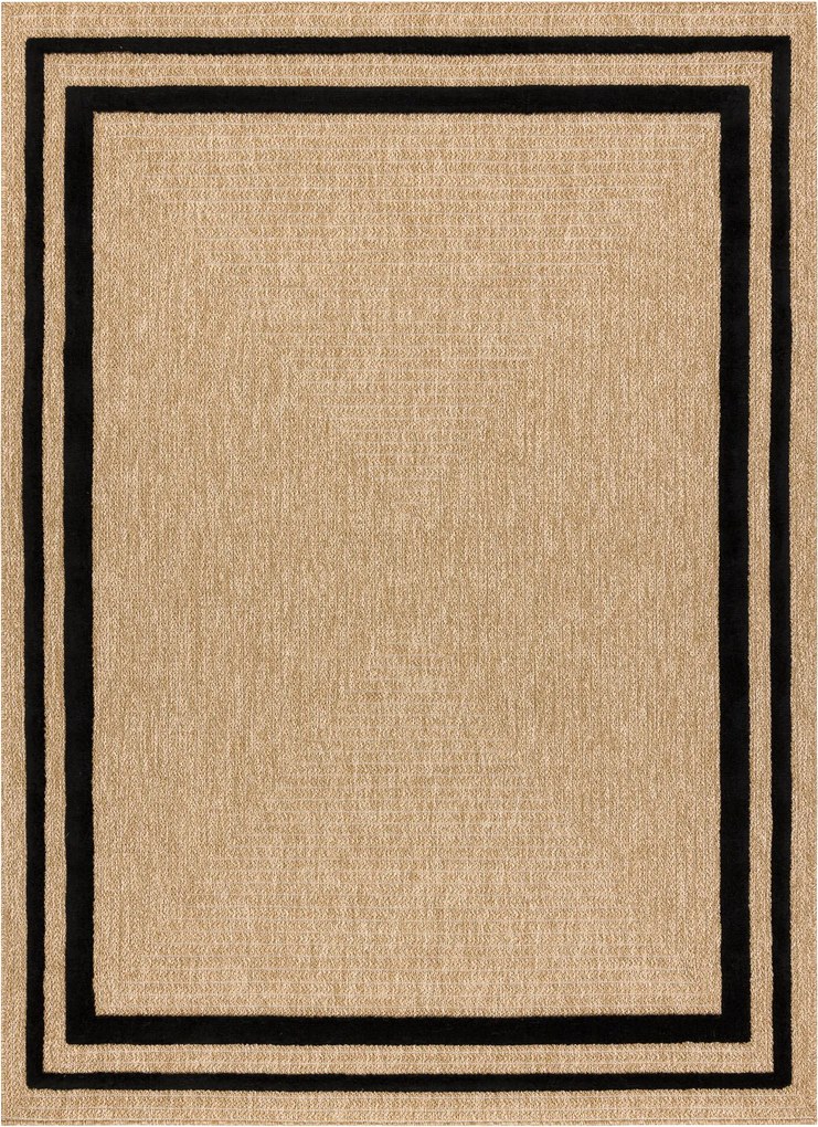 Dywany Łuszczów, Kusový koberec Spark 0687 beige/black, 160x220, béžová, chodba / předsíň