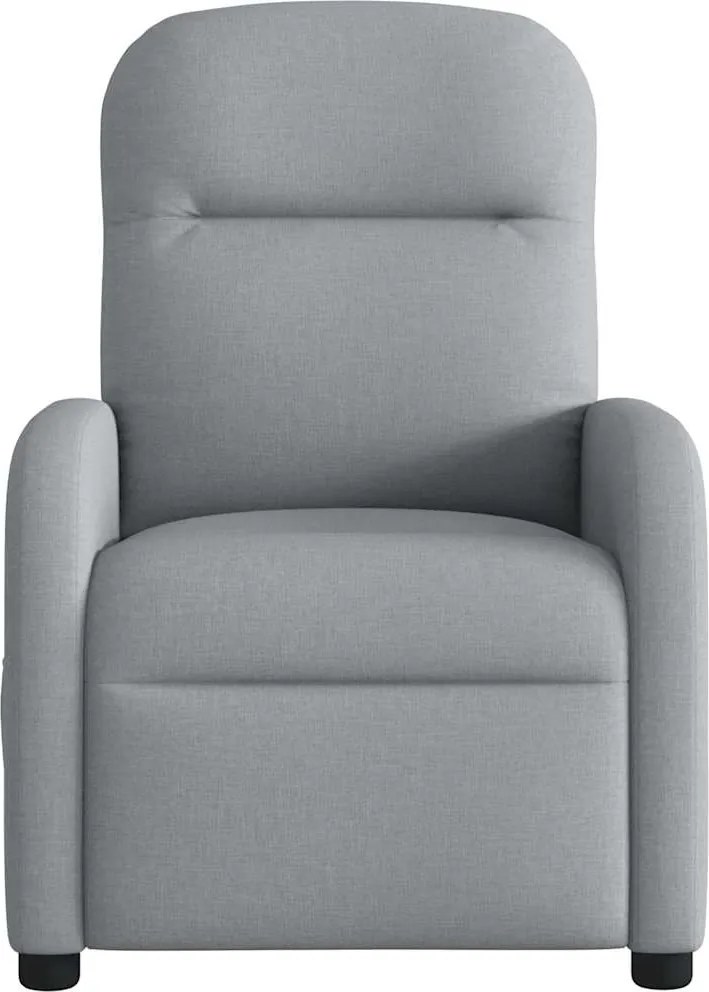 Elektrické polohovací křeslo světle šedé textil 3302952
