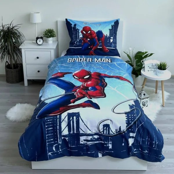 Jerry Fabrics Povlečení Spiderman Blue 04 140x200, 70x90 cm