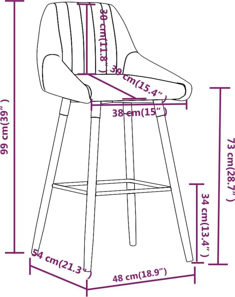 vidaXL Barová židle textil [338746] Barva: světle šedá