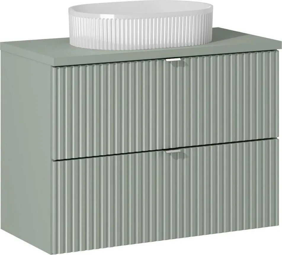 Comad Koupelnová skříňka s deskovým umyvadlem SET-LRG B RG 80 zelená