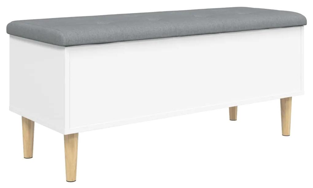 vidaXL Úložná lavice bílá 102 x 42 x 46 cm kompozitní dřevo