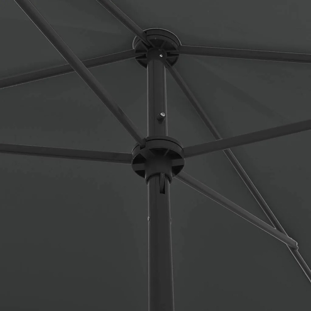 Plážový slunečník antracitový 200 x 125 cm 314729