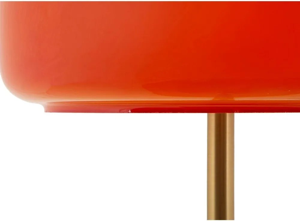 Oranžová/ve zlaté barvě kovová stolní lampa se skleněným stínidlem (výška 53 cm) Oldy – Mauro Ferretti