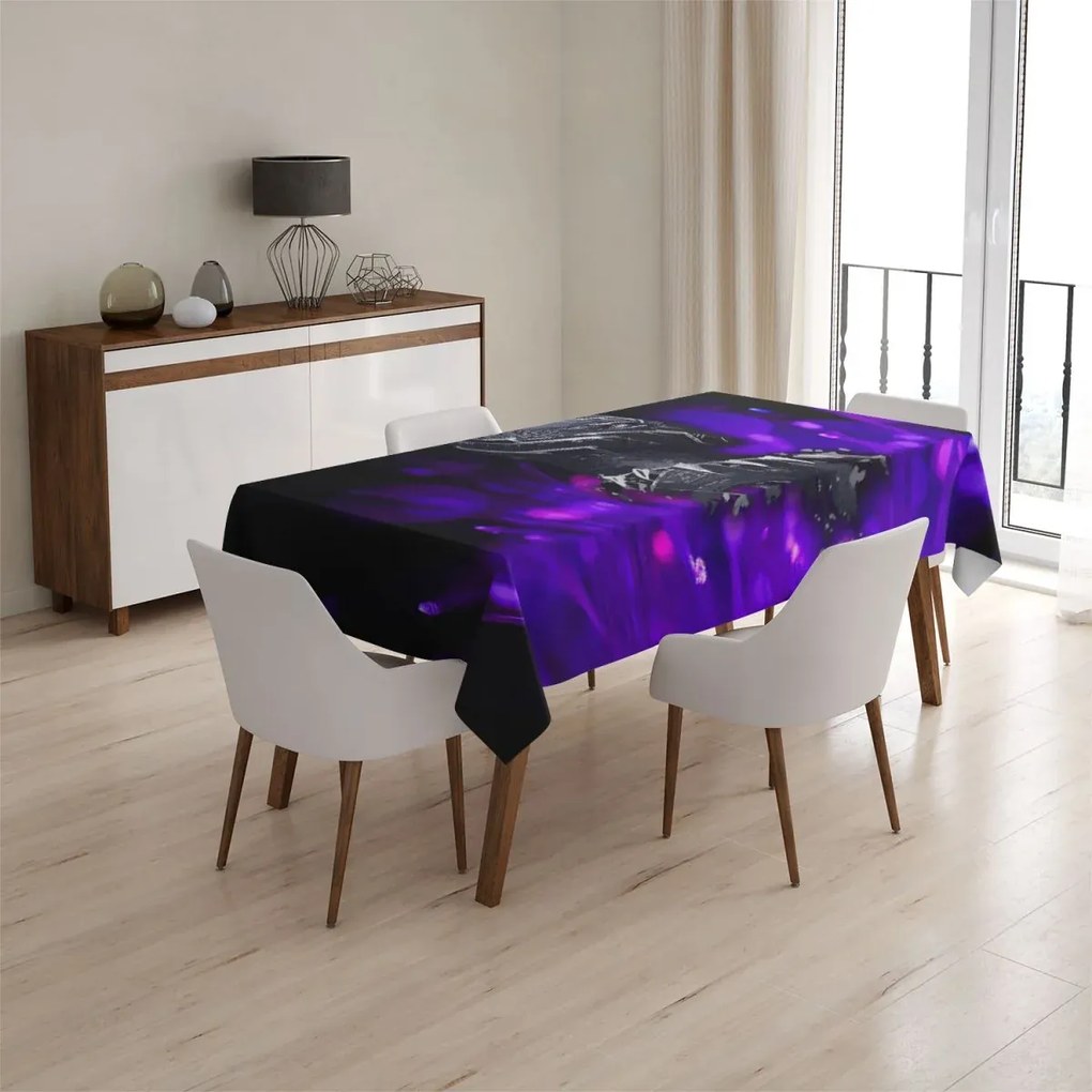Sablio Ubrus BLACK PANTHER Fialová luminescence - 90x90 cm