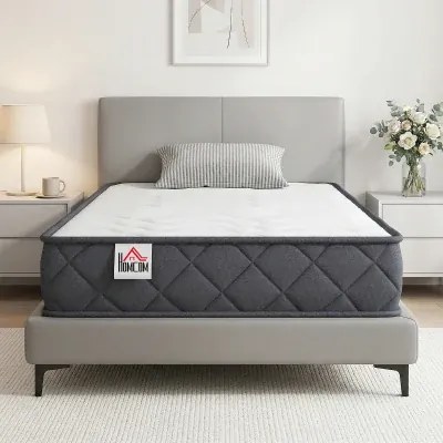 HOMCOM matrace 90x190 cm, jednolůžková matrace, paměťová pěna, výška 20 cm, certifikát OEKO-TEX, střední tuhost