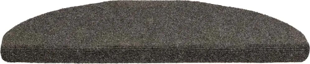 Schodové rohože samolepicí 30 ks 65 x 21 x 4 cm antracitové, půlkulaté, velké 3365663