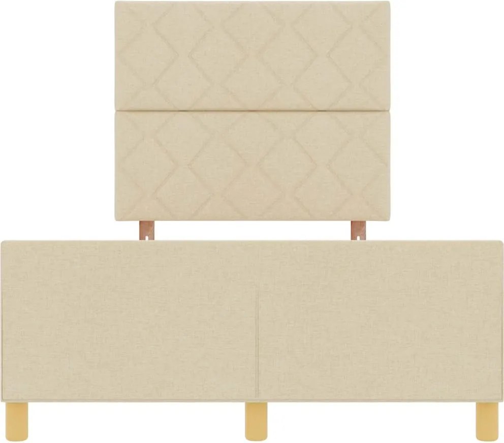 Rám postele s čelo Krémová 120 x 200 cm textil 3344800