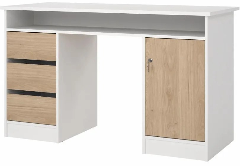 Psací stůl Felix 491 bílá/jackson hickory