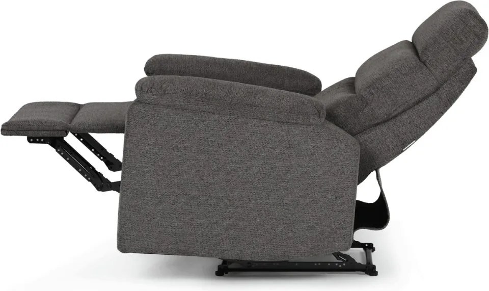 Sedací souprava, polohovací, šedá, látka, ASD-C5980 GREY2
